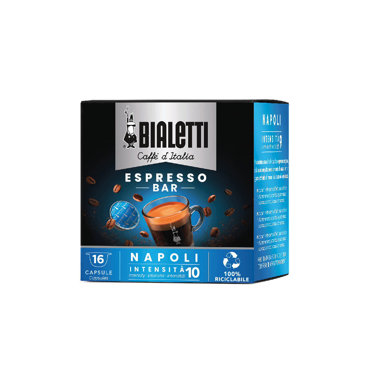 BIALETTI COFFEE CAPSULES ESPRESSO BAR NAPOLI X16 153 GR (8 in a box ...