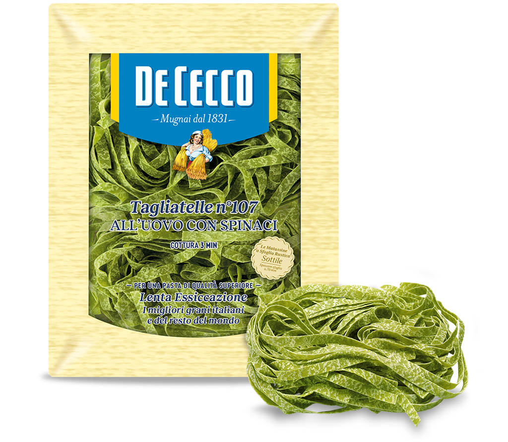 DE CECCO PASTA ALL'UOVO CON SPINACI TAGLIATELLE N.107 250 GR (12 in a ...