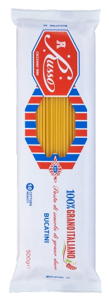 RUSSO PASTA DI SEMOLA BUCATINI 500 GR (24 in a box) – Cibimarket.co.uk ...