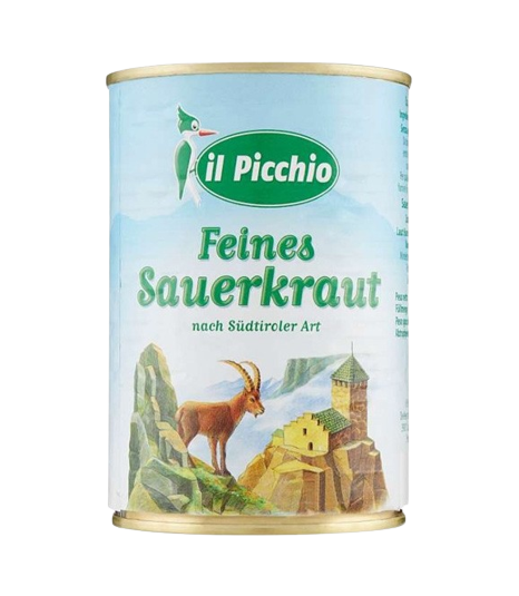 DEVELEY IL PICCHIO SAUERKRAUT IN BRINE TIN 400 GR (12 in a box ...
