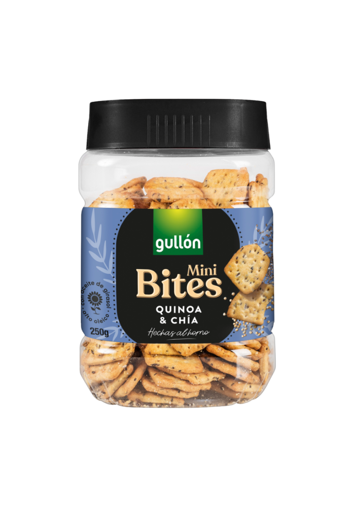 GULLON CRACKERS SALATINI MINI BITES QUINOA & CHIA 250 GR (12 in a box ...