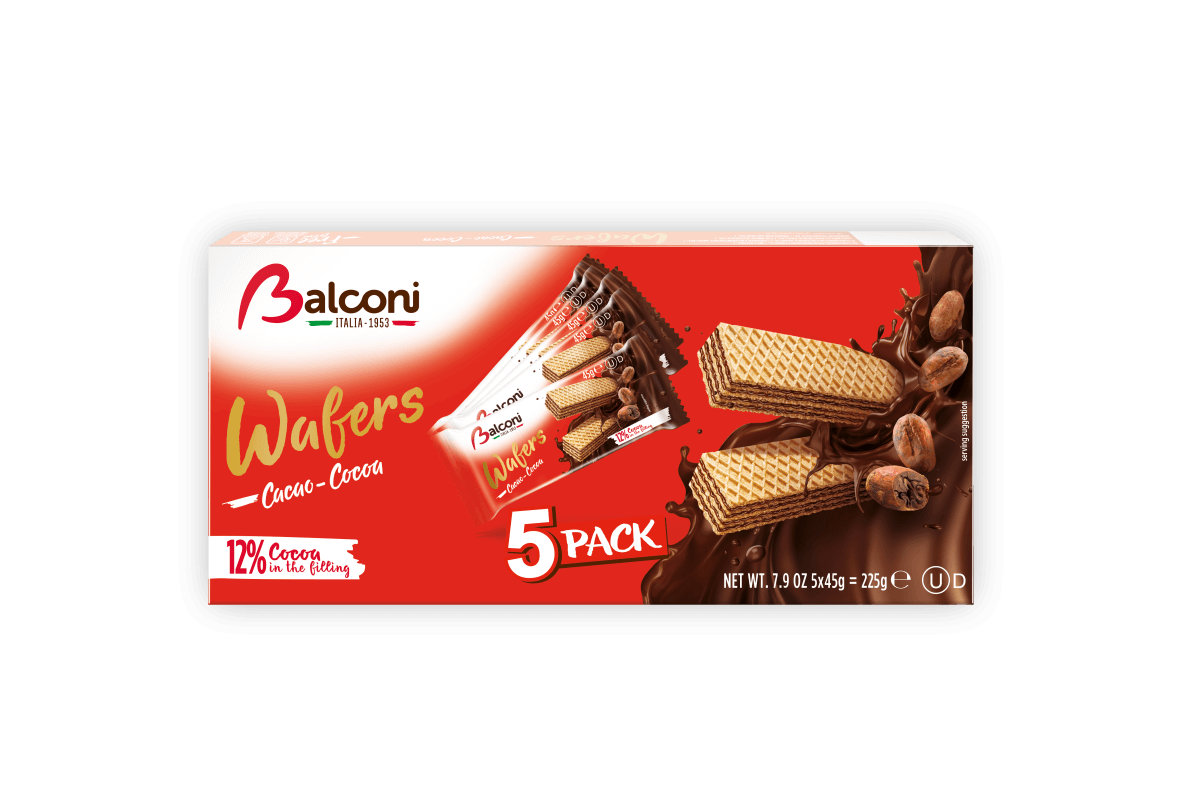 BALCONI WAFER COCOA 45 GR X5 (20 in a box) – Cibimarket.co.uk - The ...
