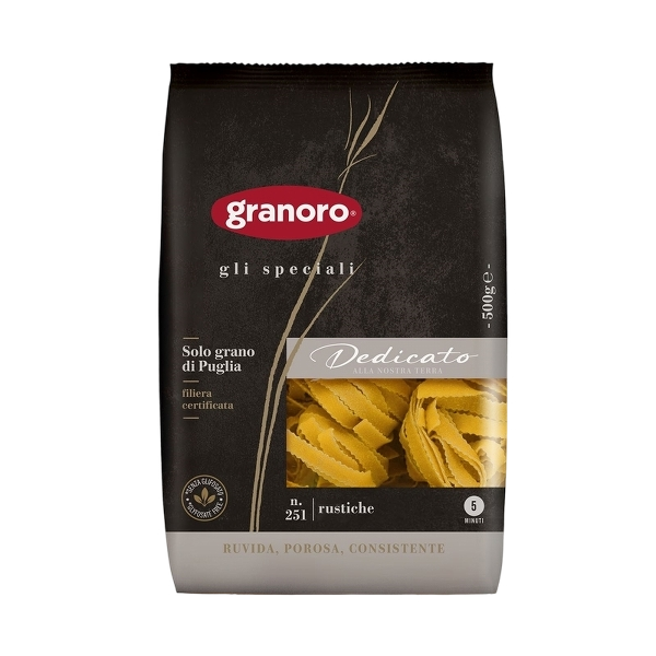 GRANORO PASTA DI SEMOLA RUSTICHE N.251 500 GR (12 in a box ...