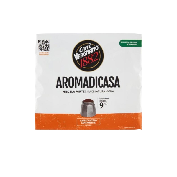 VERGNANO COFFEE GROUND AROMADICASA X2 500 GR (8 in a box) – Cibimarket ...