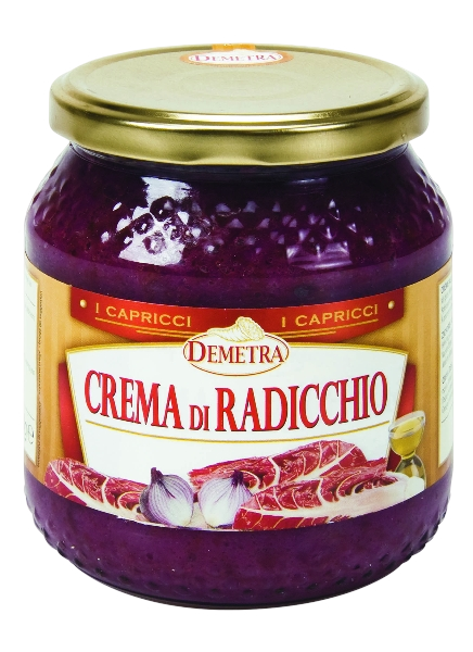 DEMETRA PASTA SAUCE / PIZZA SAUCE RADICCHIO CREAM JAR 530 GR (6 in a b ...