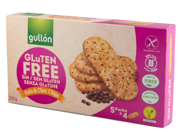 GULLON BISCOTTI DI AVENA CON GOCCE DI CIOCCOLATO GLUTEN FREE X5 220 GR ...