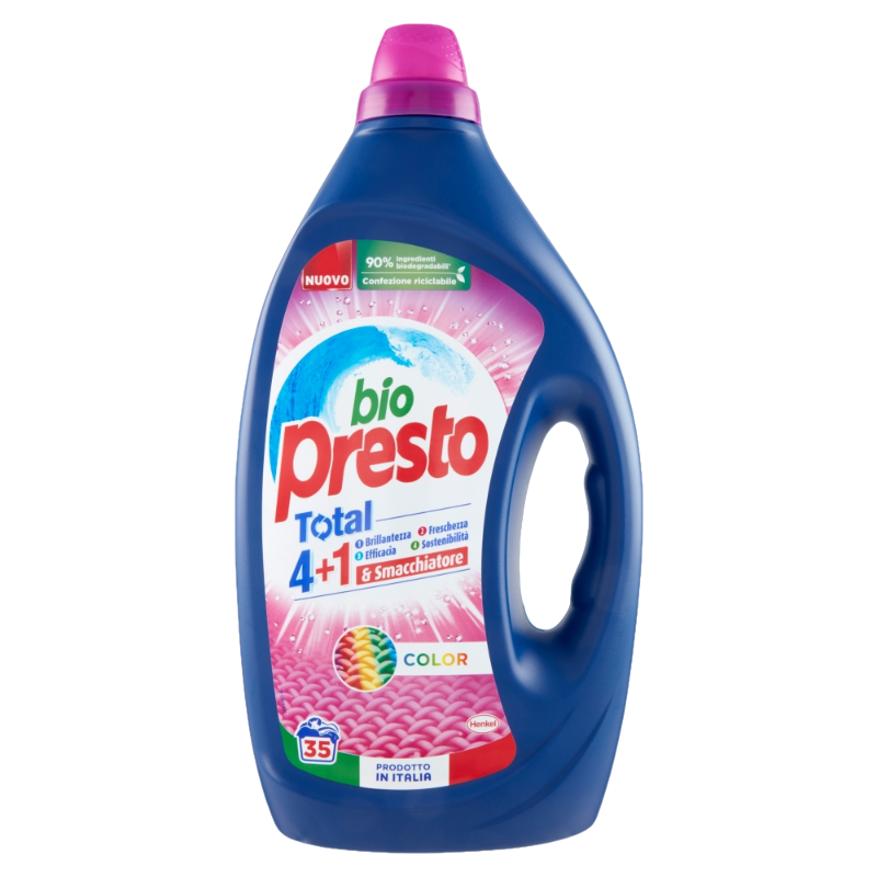 BIO PRESTO LAUNDRY DETERGENT COLOR 35 WASHES 1.7 LT (4 in a box ...