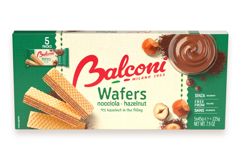 BALCONI WAFER HAZELNUT 45 GR X5 (20 in a box) – Cibimarket.co.uk - The ...