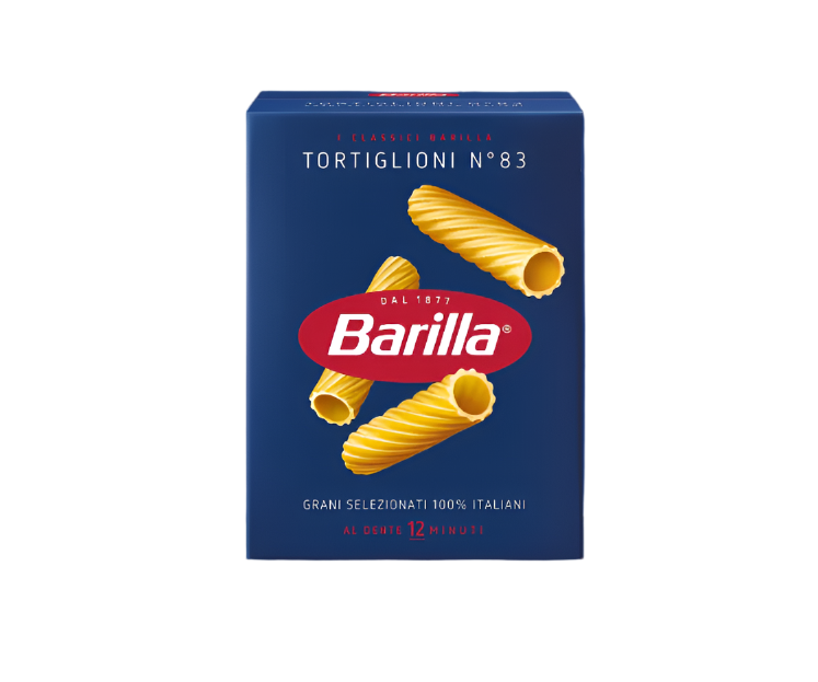 BARILLA PASTA DI SEMOLA TORTIGLIONI N.83 500 GR (12 in a box ...
