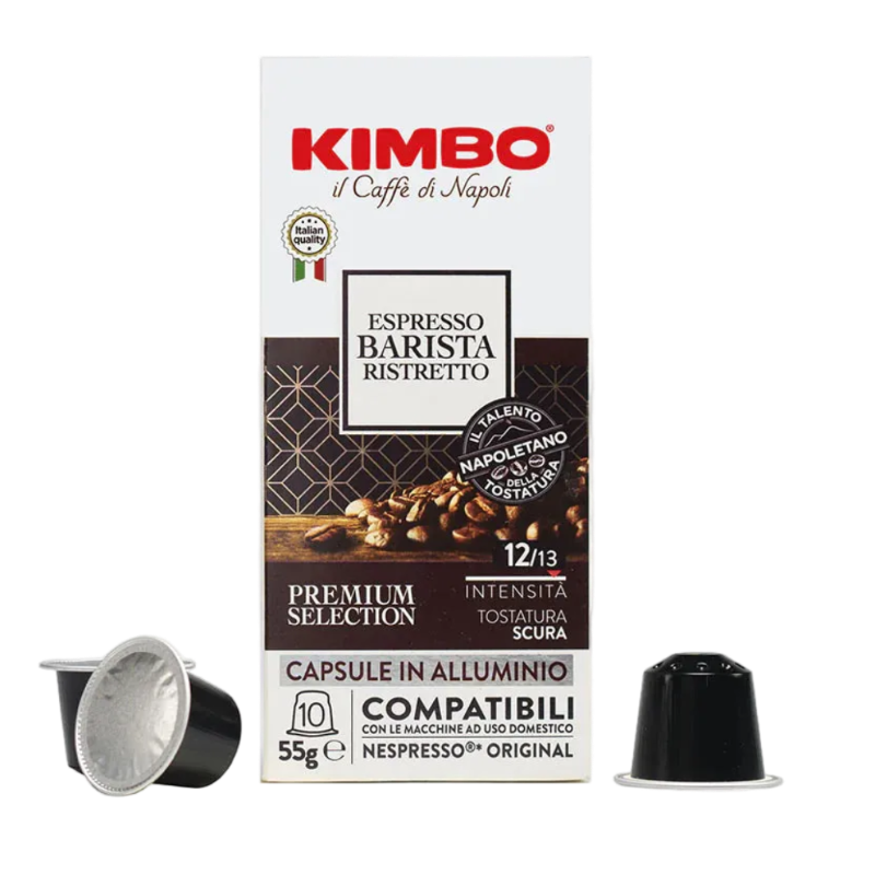 KIMBO COFFEE CAPSULES NESPRESSO ESPRESSO BARISTA RISTRETTO X10 55 GR ...