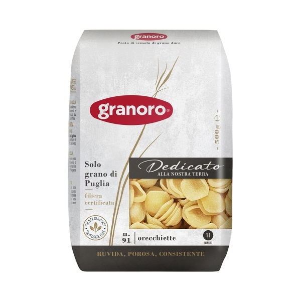 GRANORO PASTA DI SEMOLA ORECCHIETTE N.91 500 GR (20 in a box ...