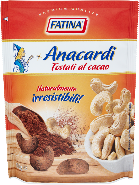 FATINA SNACK ANACARDI TOSTATI CACAO 130 GR (12 in a box) – Cibimarket ...