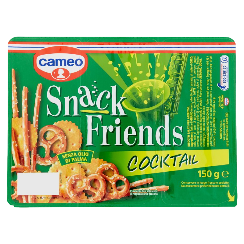 CAMEO SNACK FRIENDS SALATINI COCKTAIL 150 GR (8 in a box) – Cibimarket ...