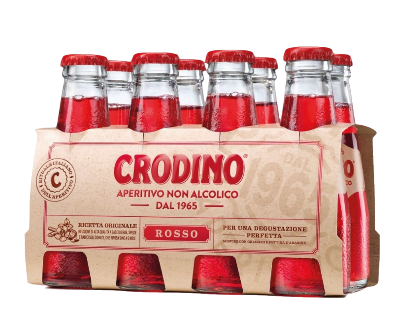 CRODINO APERITIF ROSSO GLASS 10 CL X8 (6 in a box) – Cibimarket.co.uk ...