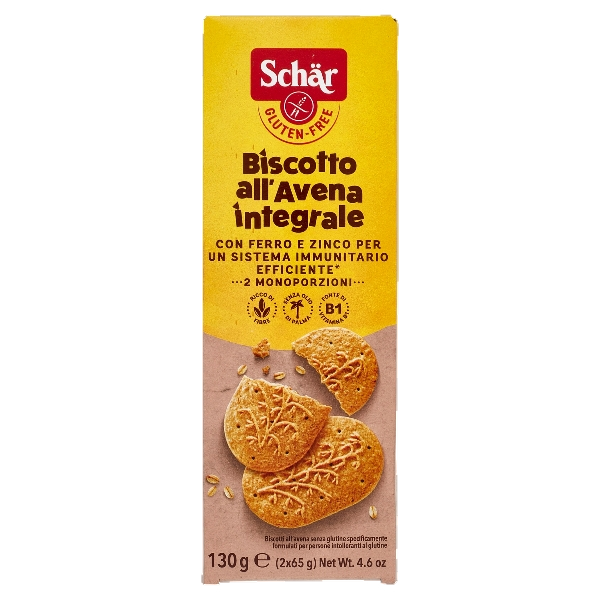 SCHAR WHOLEMEAL BISCUITS OAT GLUTEN FREE 130 GR (6 in a box ...