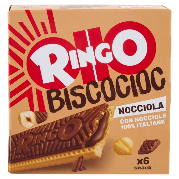 PAVESI RINGO BISCOTTI BISCOCIOC HAZELNUT X6 162 GR (12 in a box ...
