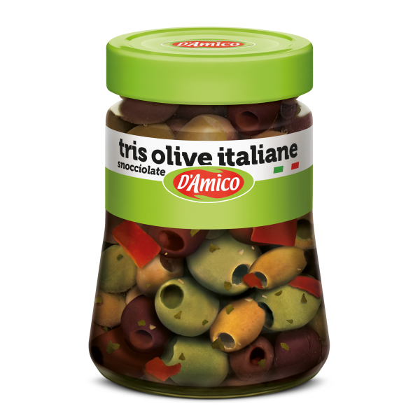 D'AMICO OLIVES PITTED ITALIAN TRIS IN OIL 290 GR (8 in a box ...