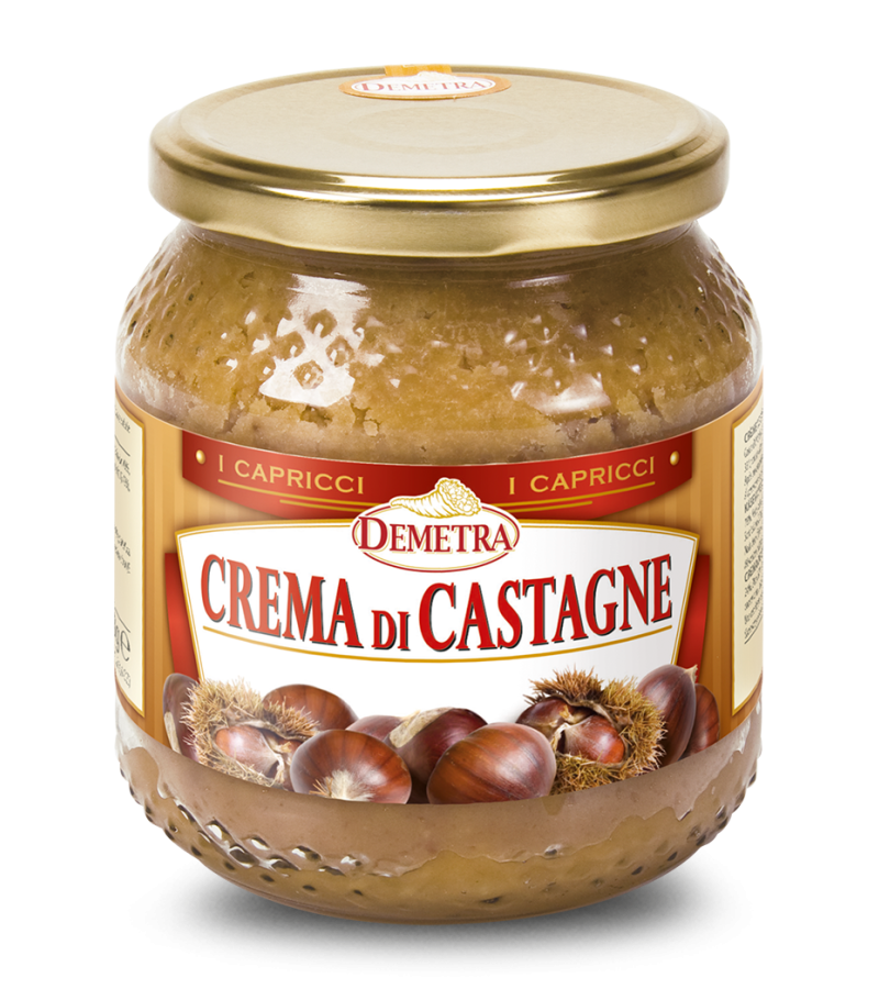 DEMETRA PASTA SAUCE / PIZZA SAUCE CHESTNUTS CREAM JAR 540 GR (6 in a b ...