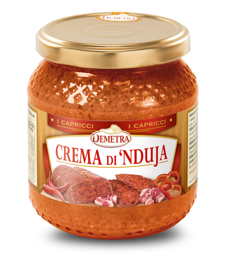 DEMETRA PASTA SAUCE / PIZZA SAUCE 'NDUJA CREAM JAR 530 GR (6 in a box ...