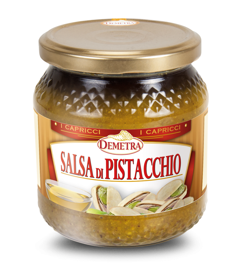 DEMETRA PASTA SAUCE / PIZZA SAUCE SALSA PISTACHIO JAR 530 GR (6 in a b ...