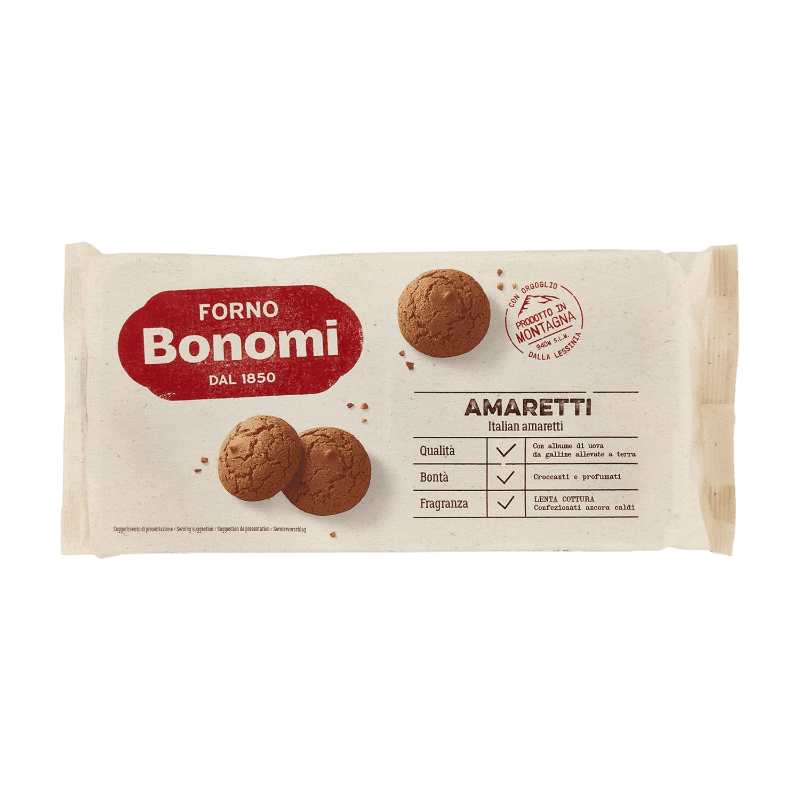 BONOMI BISCUITS AMARETTI 200 GR (15 in a box) – Cibimarket.co.uk - The ...
