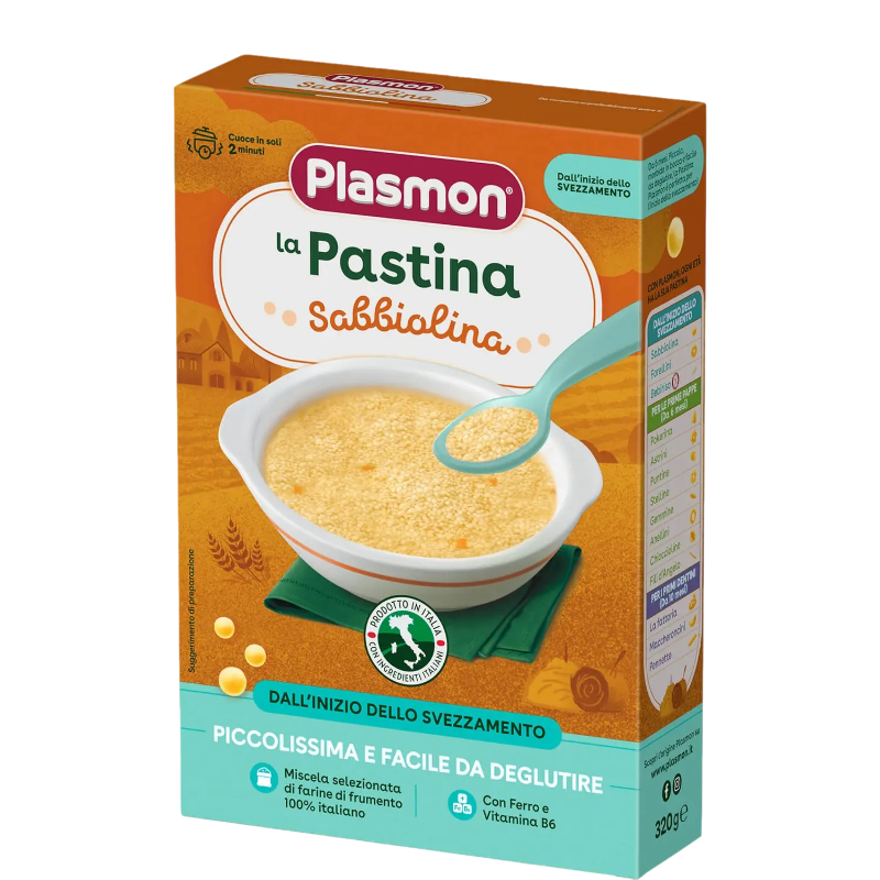 PLASMON PASTINA SABBIOLINA 300 GR (12 in a box) – Cibimarket.co.uk ...