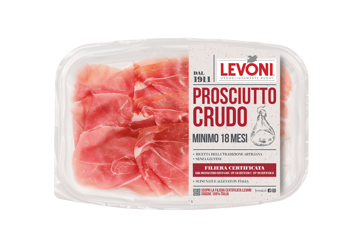 LEVONI PROSCIUTTO CRUDO AFFETTATO 70 GR (10 in a box) – Cibimarket.co ...