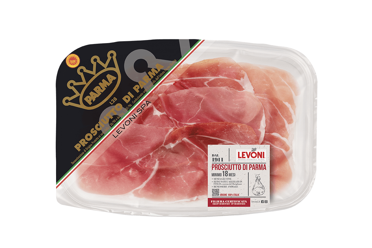 LEVONI PROSCIUTTO CRUDO DI PARMA D.O.P. AFFETTATO 70 GR (10 in a box ...