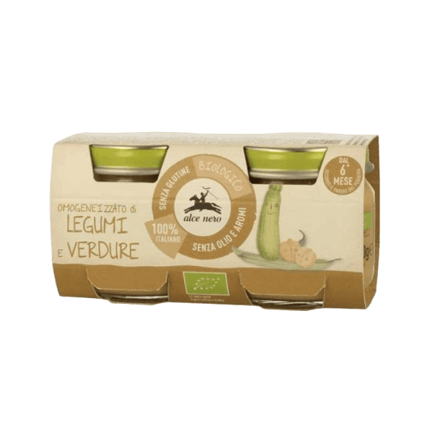 ALCENERO HOMOGENIZED FRUIT PULSES AND VEGETABLES 80 GR X2 (6 IN A BOX ...