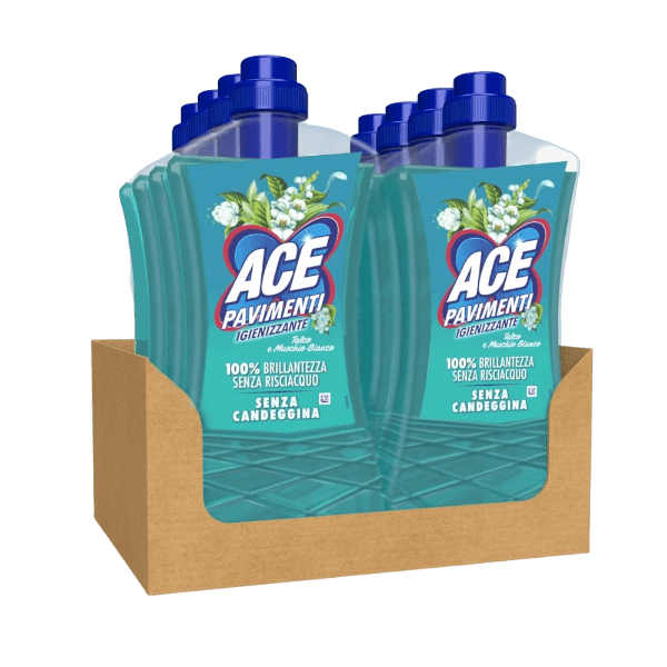 ACE FLOOR DETERGENTS PAVIMENTI SANITISING TALC 1 LT (8 in a box ...