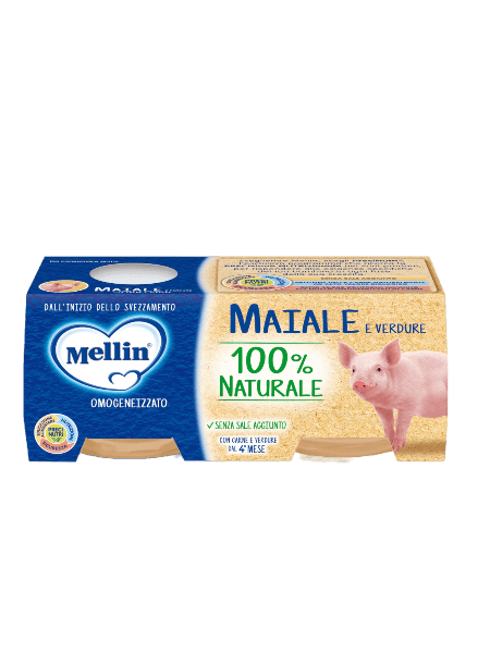 MELLIN HOMOGENIZED MEAT PIG 80 GR X2 160 GR (12 in a box) – Cibimarket ...