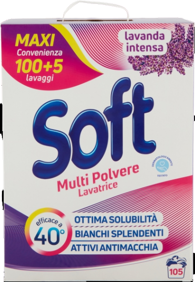 SOFT LAUNDRY DETERGENT POWDER LAVENDER MULTIPOWDER 6 KG (1 in a box ...