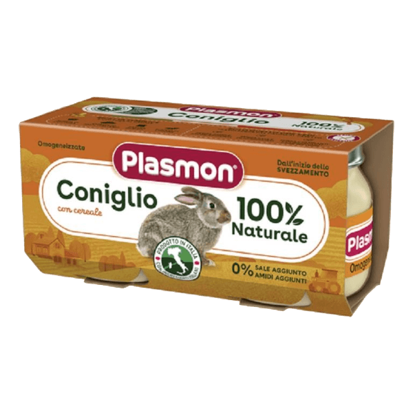 PLASMON HOMOGENIZED MEAT RABBIT 80 GR X2 (12 in a box) – Cibimarket.co ...