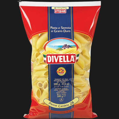 DIVELLA PASTA DI SEMOLA PENNE CANDELA N.28 500 GR (24 in a box ...