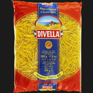 DIVELLA PASTA DI SEMOLA SPAGHETTI TAGLIATI 500 GR (24 in a box ...