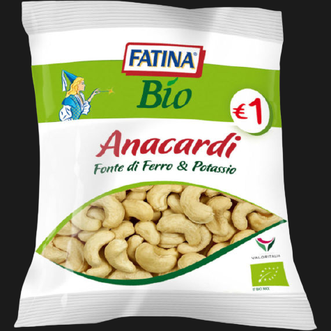 FATINA DRIED FRUITS SNACK ORGANIC CASHEW NUTS SHELLED 30 GR (14 in a b ...