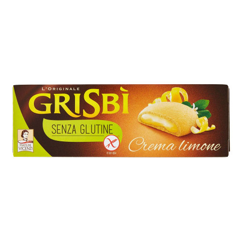 GRISBI' BISCOTTI STUFFED CREAM LEMON GLUTEN FREE 150 GR (12 in a box ...