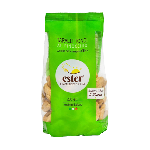 ESTER TARALLI TONDI FENNEL 250 GR (20 in a box ) – Cibimarket.co.uk ...