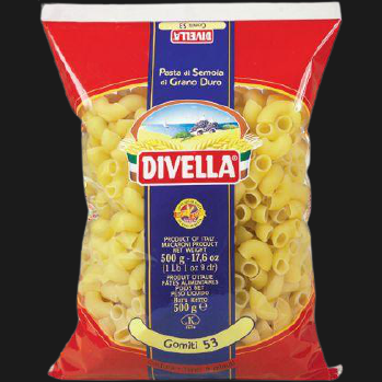 DIVELLA PASTA DI SEMOLA GOMITI 500 GR (24 in a box) – Cibimarket.co.uk ...