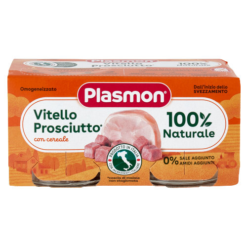 PLASMON HOMOGENIZED MEAT VEAL AND HAM 80 GR X2 (12 in a box ...