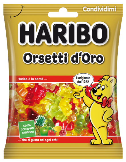 HARIBO CANDY ORSETTI D'ORO 175 GR (12 in a box) – Cibimarket.co.uk ...