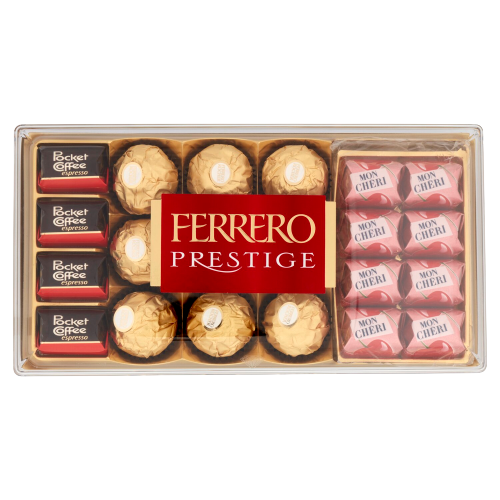FERRERO PRESTIGE PRALINE MIX T21 246 GR 4 in a box Cibimarket The best E commerce of Italian Food in UK